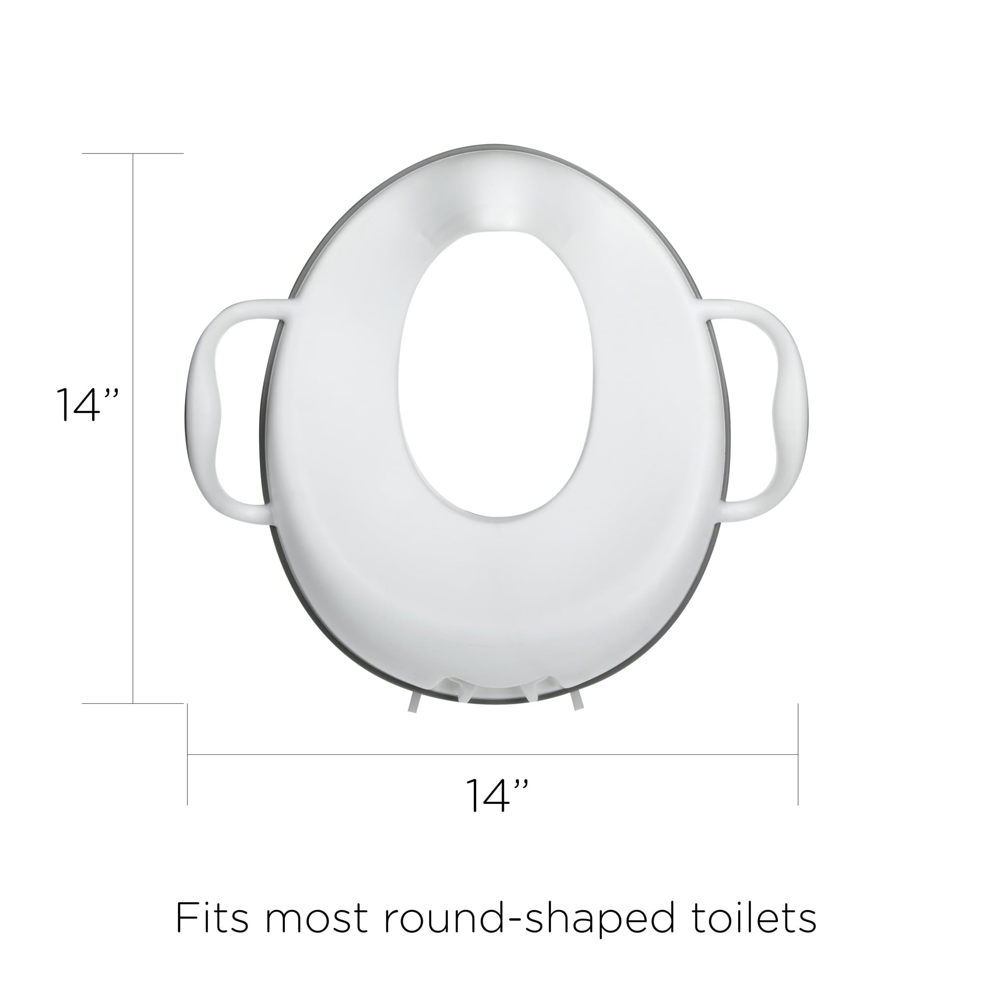 Nuby Easy Grip Safety Toilet Seat Trainer with Integrated Splash Guard for Toddlers & Kids, White, 1 Count