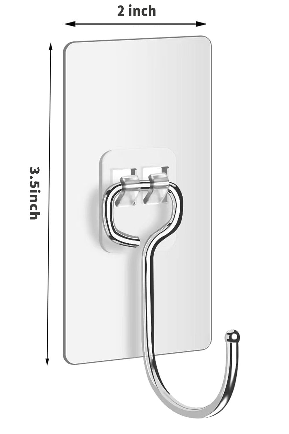 8pcs Large Adhesive Hooks For Hanging 25Ib(Max),Waterproof And Rustproof Wall Hooks For Hanging Heavy Duty,Self Adhesive Hooks Ceiling,Shower Key Hooks,No Damage,No Nail Sticky Wall Hooks For Kitchen