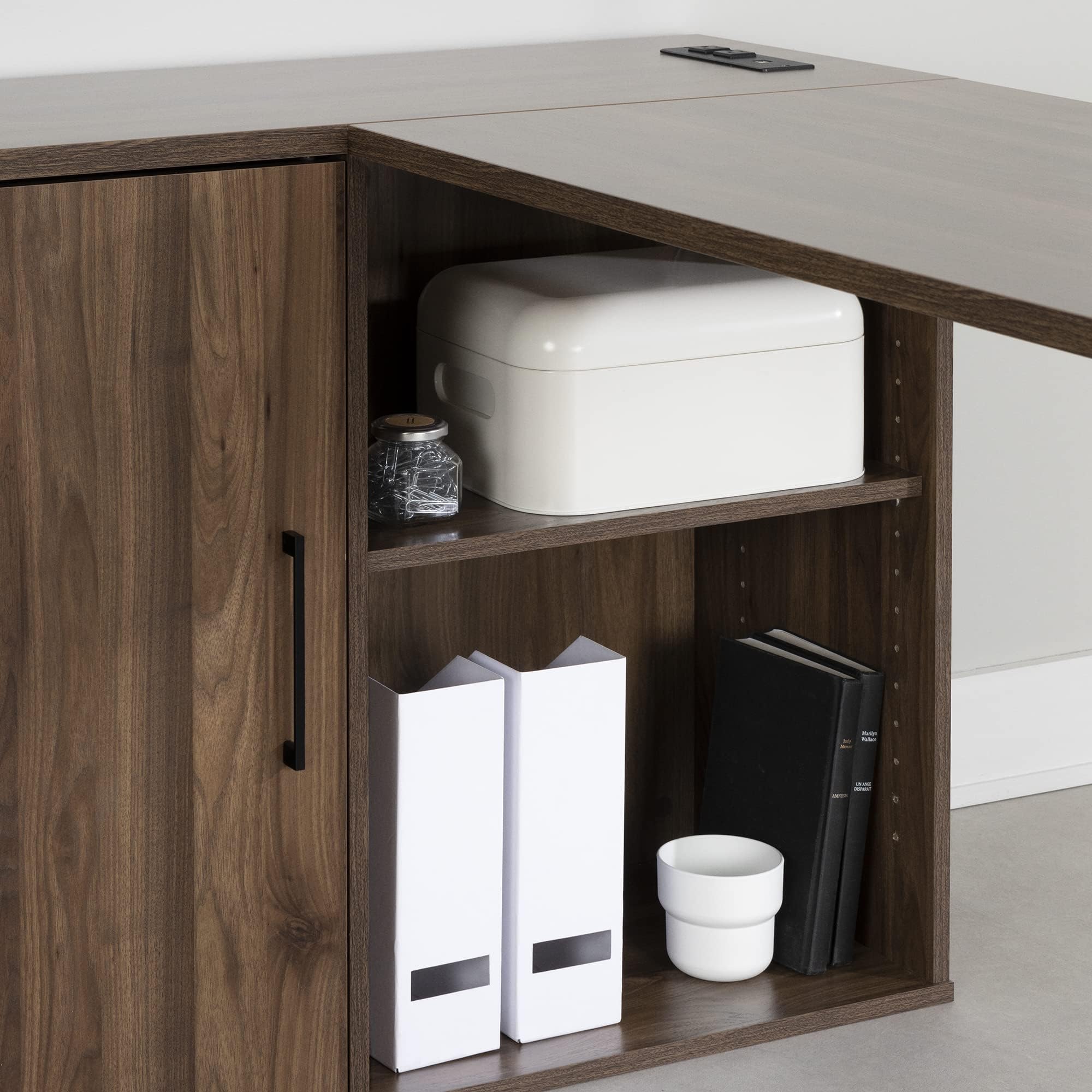 South Shore Zolten Desk, Natural Walnut