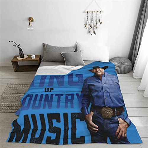 80"x60" Durable George or Strait Warm Flannel Blanket Soft Fleece Blanket Fleece Throw Quilt Summer Quilt