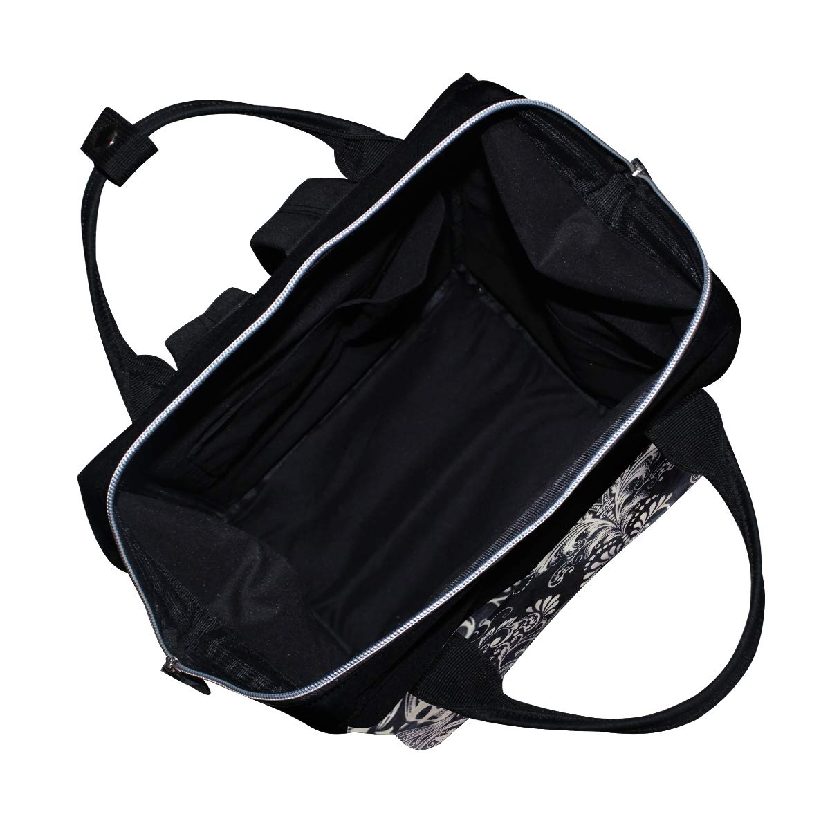 Diaper Bags Gothic Skull Damask Scary Halloween Fashion Mummy Backpack Multi Functions Large Capacity Nappy Bag Nursing Bag for Baby Care for Traveling