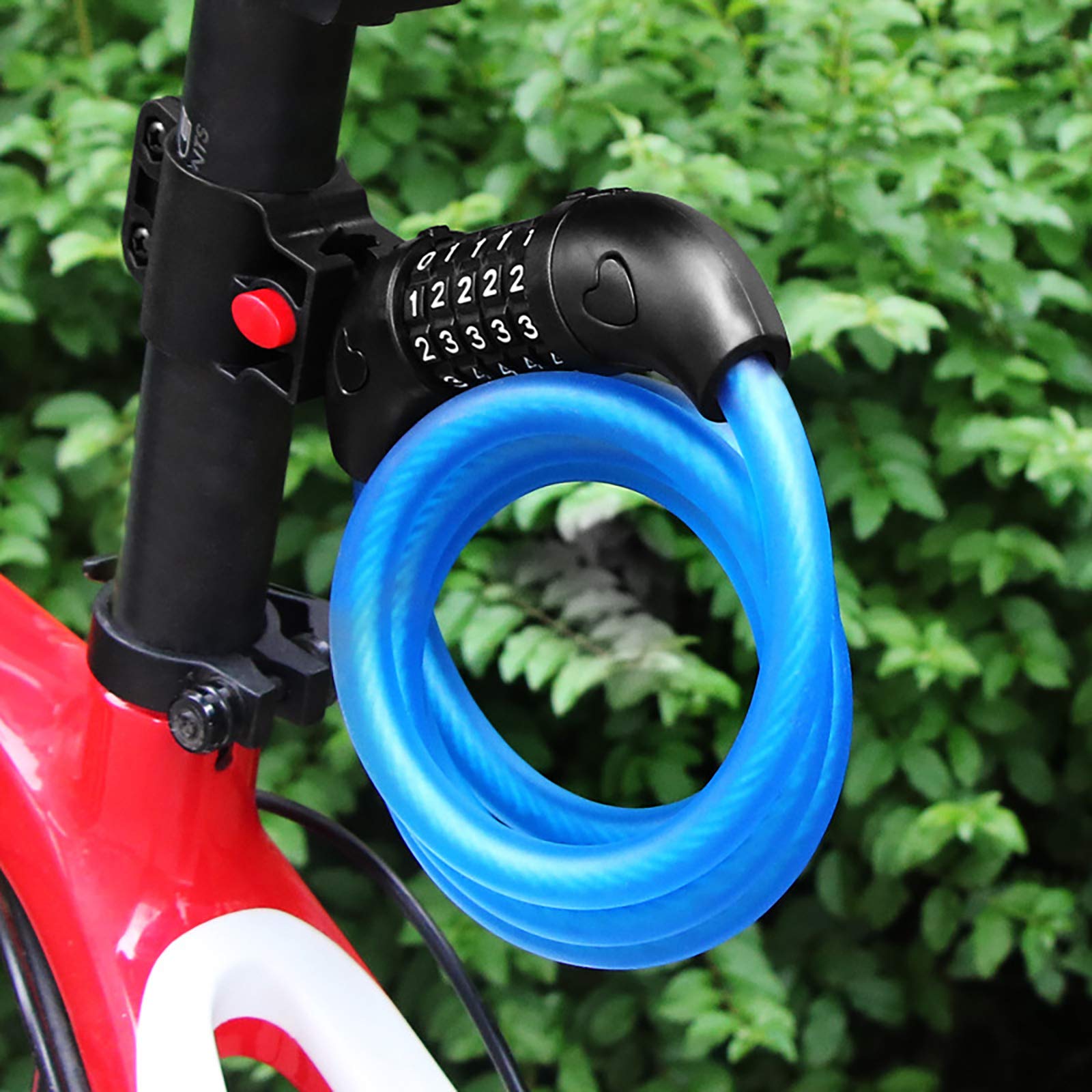 2Pcs Electric Car Cable Lock Mountain Bike Lock Password Chain Lock Electric Motorcycle Lock