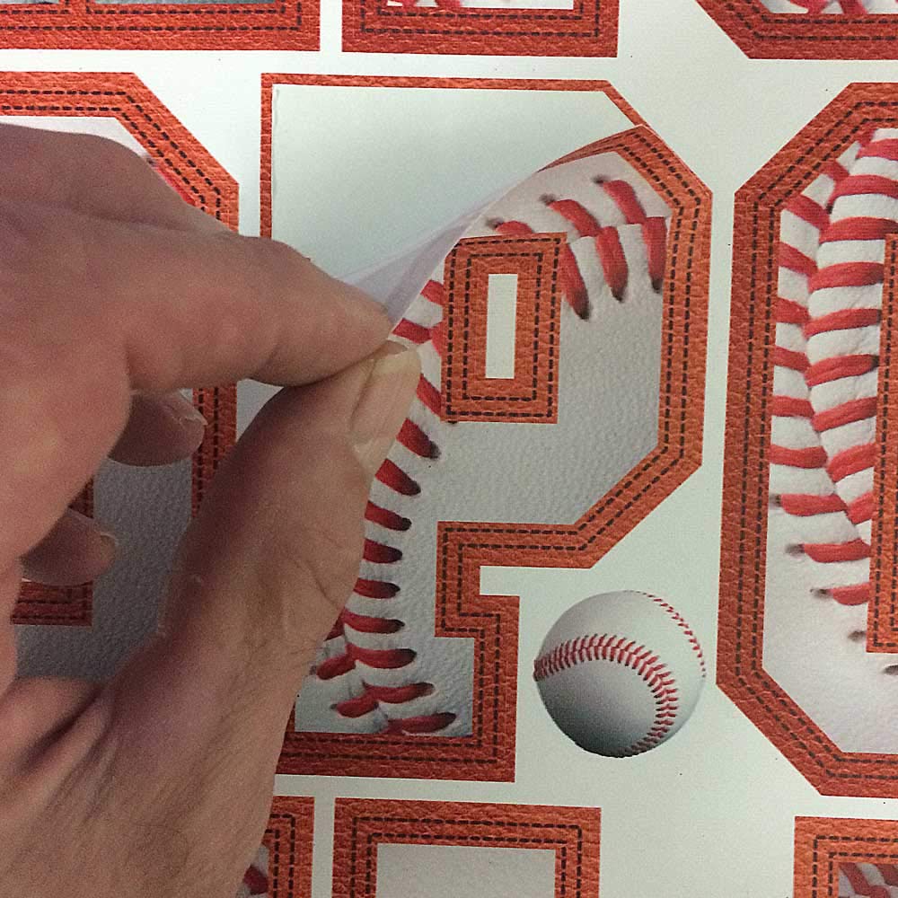 Baseball Letters Alphabet Wall Stickers Peel and Stick ABC Children Kids Child Decals Bedroom Nursery Playroom