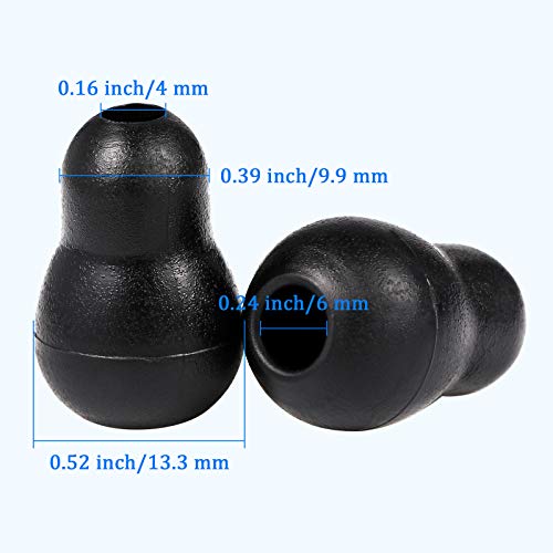2 Sets Stethoscope Replacement Parts Adult and Pediatric Replacement Diaphragm and Silicone Stethoscope Ear Tips Accessories for Stethoscope (Black)