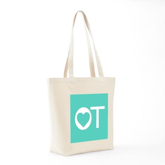 CafePress OT Occupational Therapy Heart Tote Bag Natural Canvas Tote Bag, Reusable Shopping Bag
