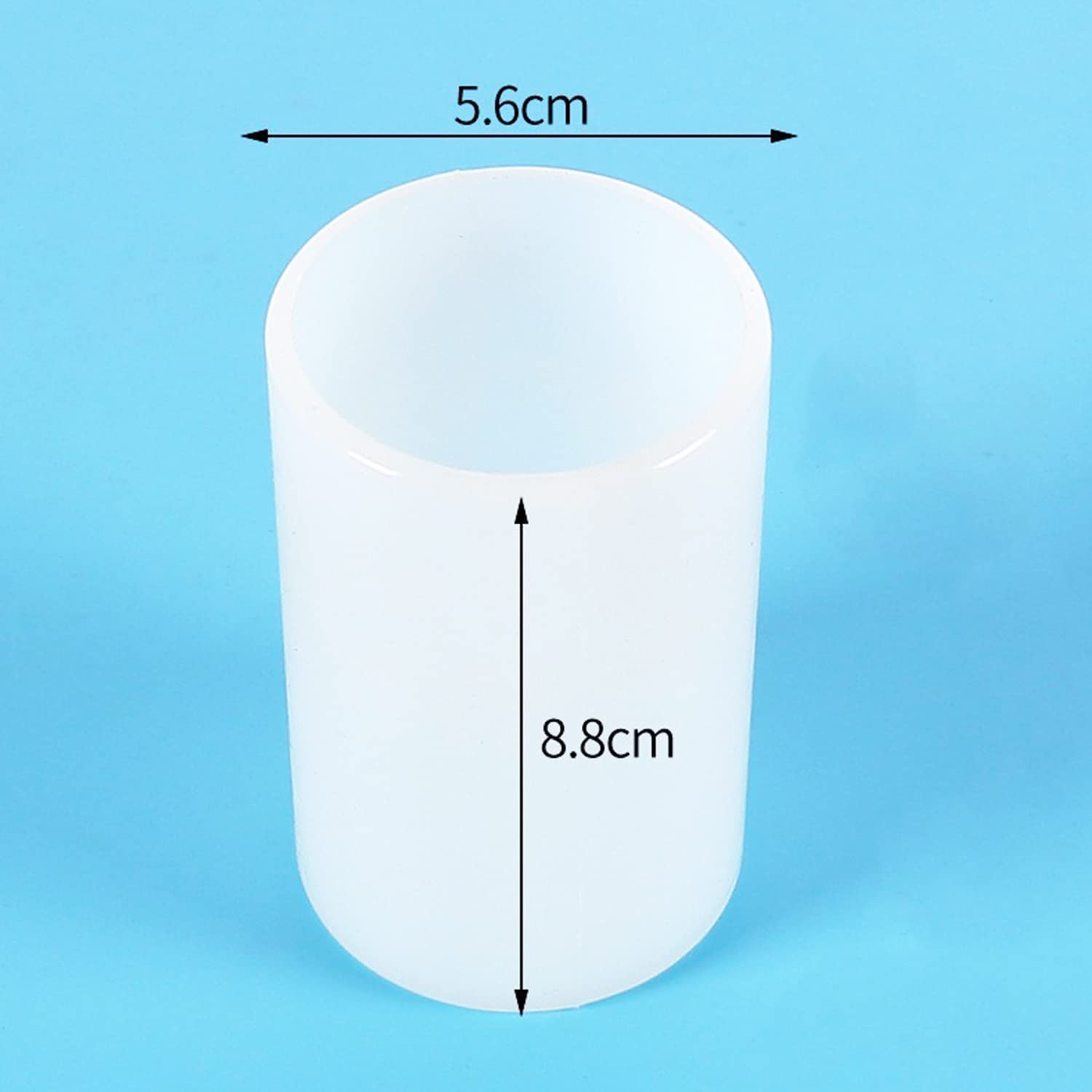2Pcs Pillar Candle Molds,Silicone Mold for Candle Making Resin Mould Kit Cylindrical Candlestick Epoxy Casting DIY Crafts Clay Wax Soaps Polymer Clay