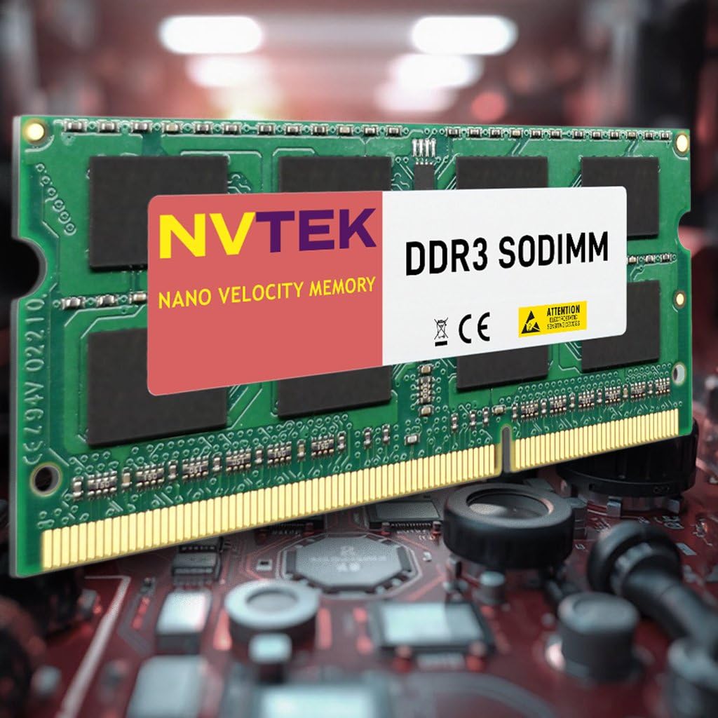 NVTEK 8GB (1X8GB) DDR3 1333MHZ PC3-10600 SODIMM 2Rx8 1.5V 204-PIN Non-ECC Laptop PC Computer Memory