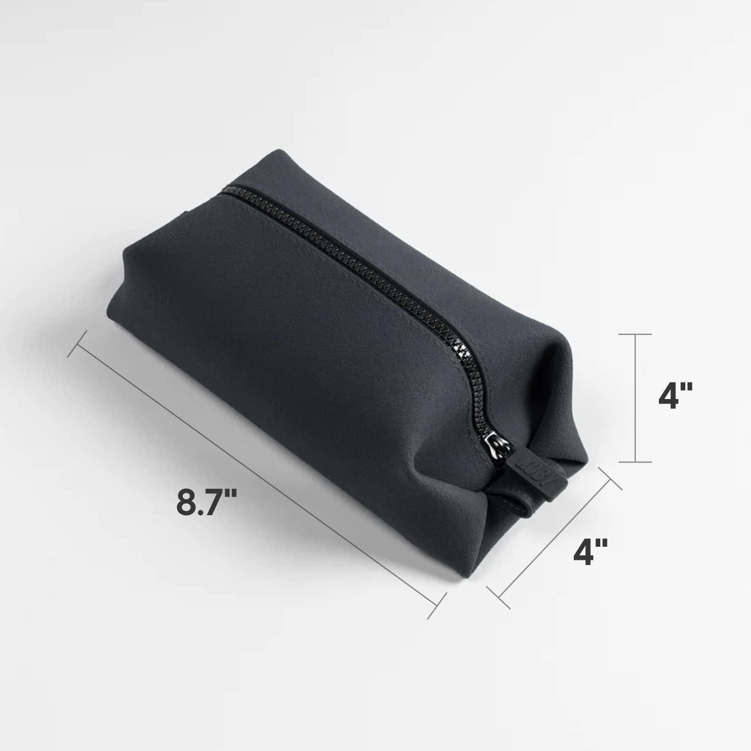 Tooletries - The Koby Lite Dopp Kit - Silicone Toiletry Organizer, Bathroom Travel Bag - Heavy-Duty Zipper, Leak Resistance, Easy to Clean - 9" x 4" x 4" - Charcoal