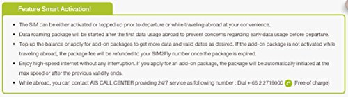 AIS Sim2Fly 6 GB 10 Days Singapore,South Korea,Malaysia,India,Burma,Cambodia,Philippines,Laos,Taiwan,HK,Macau,Japan,China