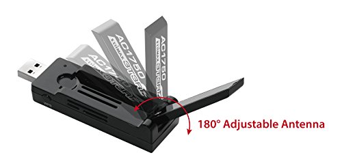 Edimax Wi-Fi 5 802.11ac AC1750, Dual-Band 2.4/5GHz Adapter for PC, Wireless AC USB 3.0 Adapter Dongle w/ Foldaway Antenna, Up to 1750Mbps Transfer, Win11 Plug-n-Play, Mac OS, Linux, EW-7833UAC