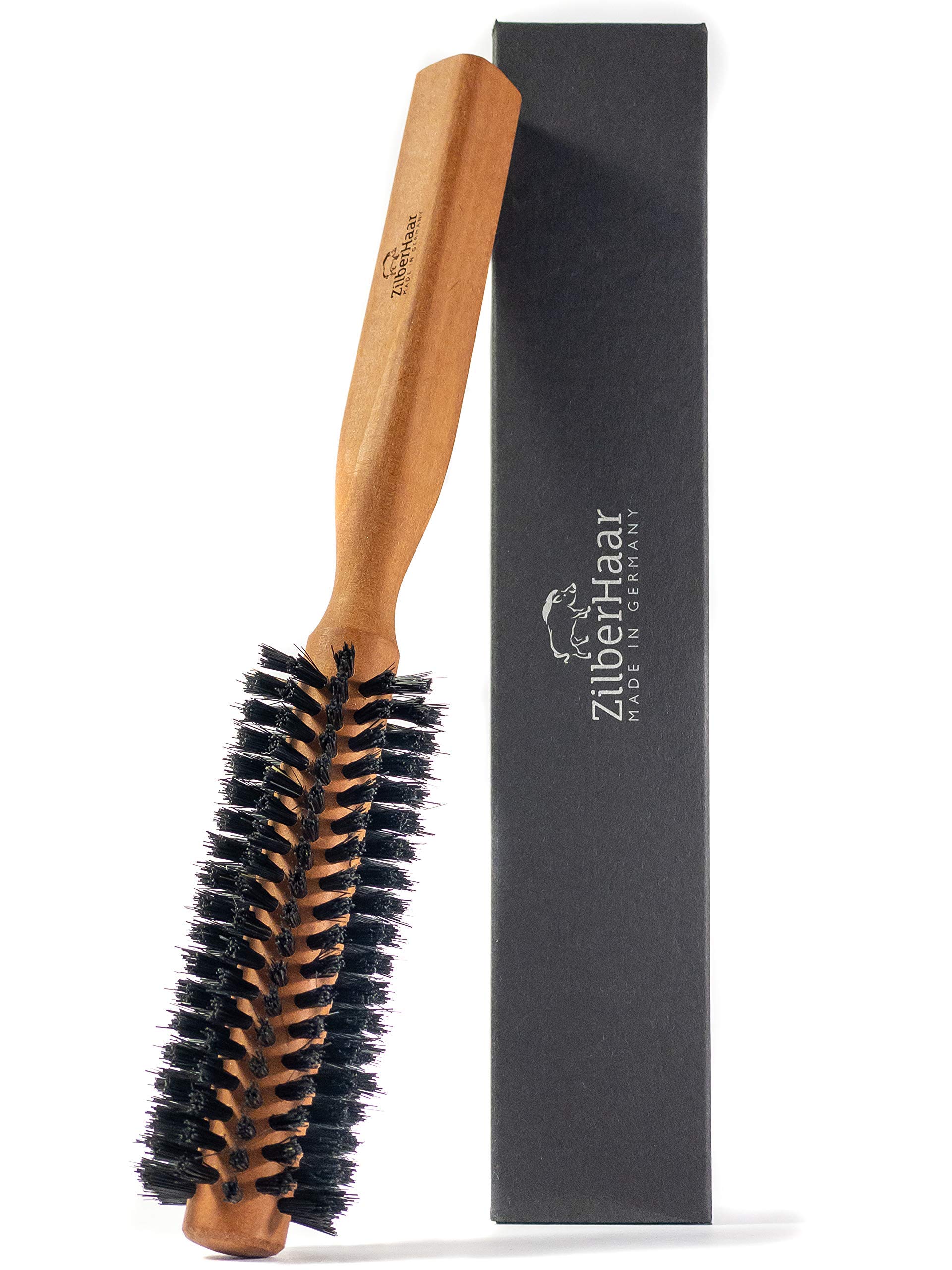 ZilberHaar Beard Straightening Brush Bundle - Regular Brush + Round Styling Brush + Sandalwood Beard Comb