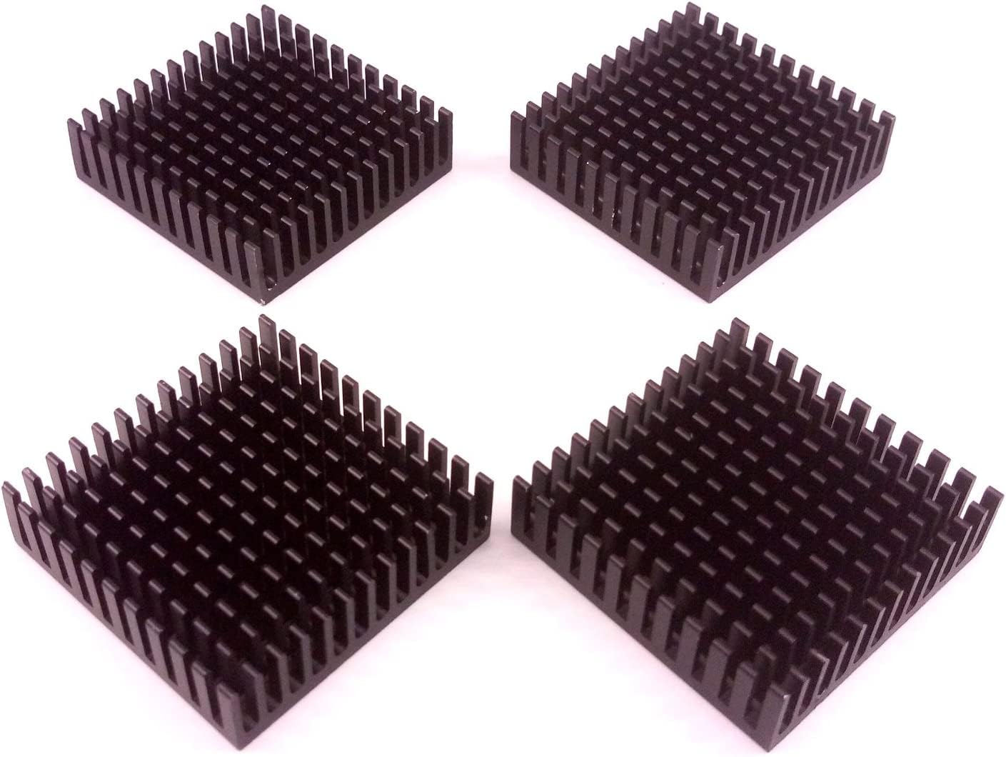 Easycargo 40mm Heatsink Kit 40x40x11mm + 3M8810 Thermal Conductive Adhesive Tape, Cooler Aluminum Heat Sink for Cooling 3D Printer Stepper Motor TEC1-12706 Thermoelectric Peltier Module 40mmx40mmx11mm