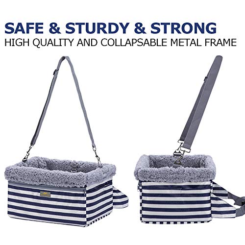 MARSLABO Dog Car Seats for Small Dogs, Upgrade Dog Booster Seat with Metal Frame Construction with Double-Layer Oxford, Perfect for Small Pets up to 20lbs