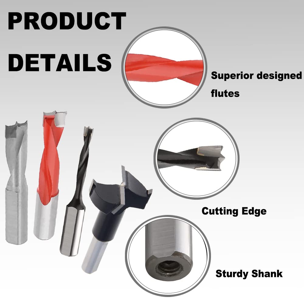 Utoolmart Brad Point Drill Bits for Wood 7mm x 70mm Forward Turning HSS for Woodworking Carpentry Drilling Tool 1pcs