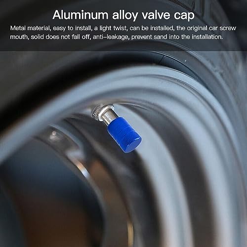8pcs Valve Caps Prevent Corrosion Car Dust Caps Universal Aluminum Wheel Tire Air Caps Valve Stem Covers(Blue)