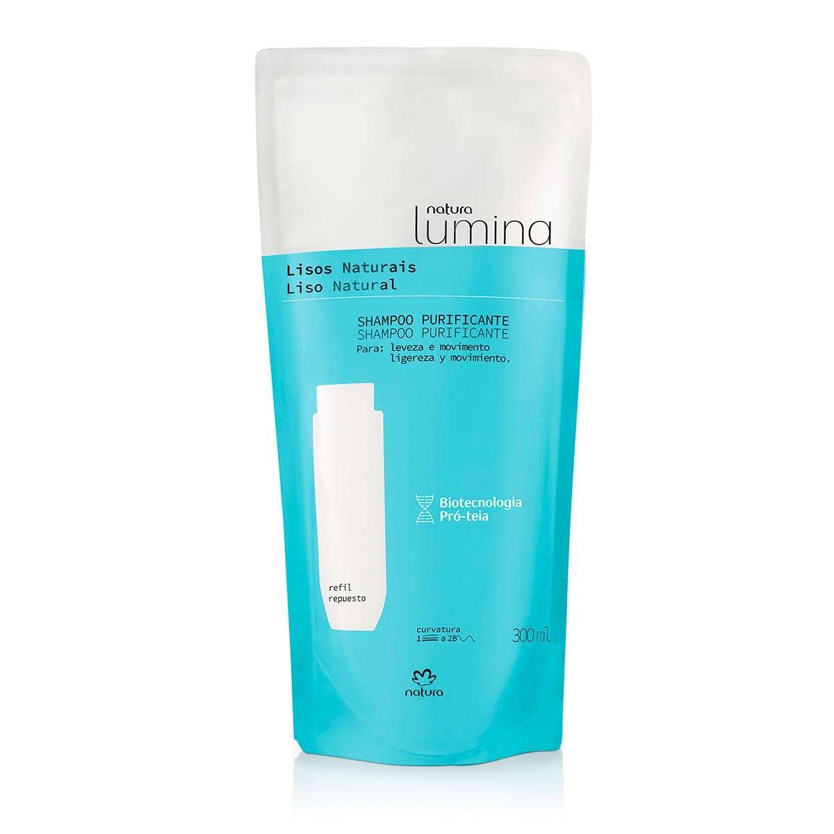 Natura - Linha Lumina (Cabelos Lisos) - Shampoo Purificante (Refil) 300 Ml - (Natura - Lumina (Straight Hair) Collection - Purifying Shampoo (Refill) 10.14 Fl Oz)