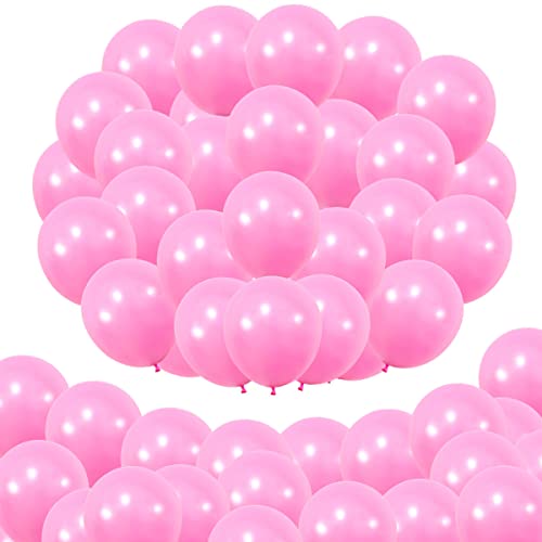 Elecrainbow 5 Inch 100 Pieces Quality Latex Mini Small Pink Balloons,Pink Party Supplies for Baby Girl Shower Birthday Wedding Bachelorette Sweet Sixteen Engagement Decorations