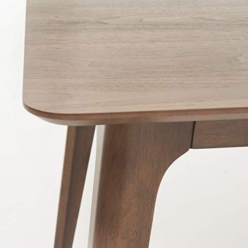 Christopher Knight Home Idalia 50" Rectangular Dining Set, 5-Pcs Set, Natural Walnut / Dark Grey