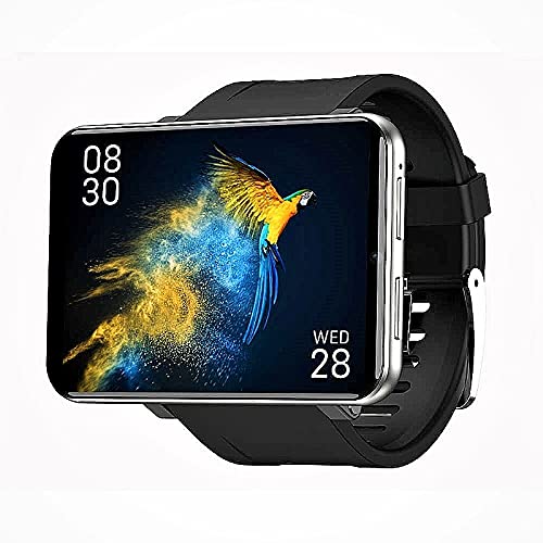 HAZZLER 2.86" DM100 LEM T Upgraded Big Screen 4G Smartwatch with Android 7.1, 8MP Camera 2880 mAh Battery. GPS Fitness & Face Unlock. 3GB RAM + 32 GB Storage (Silver)