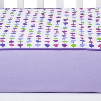 Botanical Purple Quilted Crib Fitted Sheet