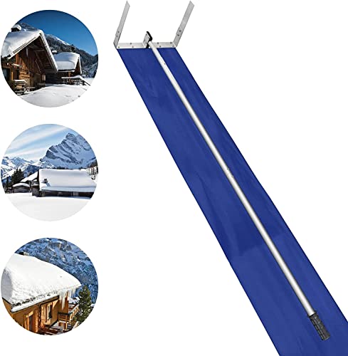 20 Feet Aluminum Snow Rake, with 17' Snow Slide, 5 Extension Tubes & Anti-Skid Handle, Telescoping Snow Removal Tool for Removing Snow, Leaves, Debrisā¦