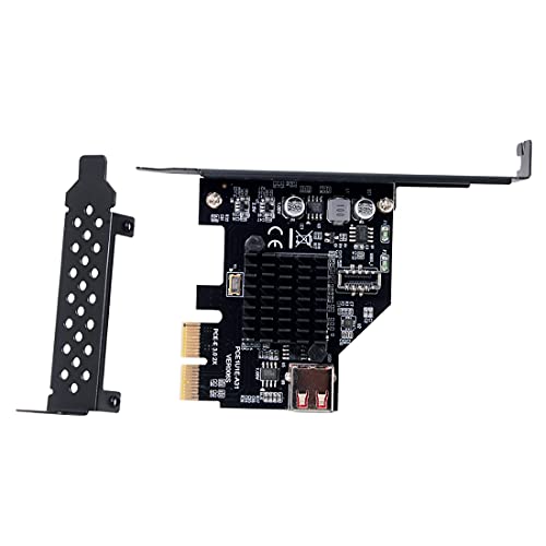 ChenYang 2 Port USB 2.0 & USB 3.1 Gen 2 Type-E Front Panel Socket to PCI-E 2X PCI Express Expansion Card Adapter