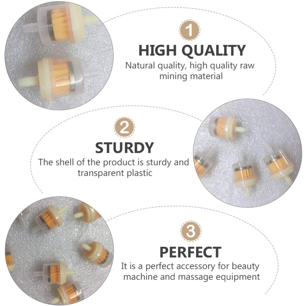 Minkissy 10pcs Microdermabrasion Filters Vacuum Microdermabrasion Filter Tube Microdermabrasion Parts (As Shown)