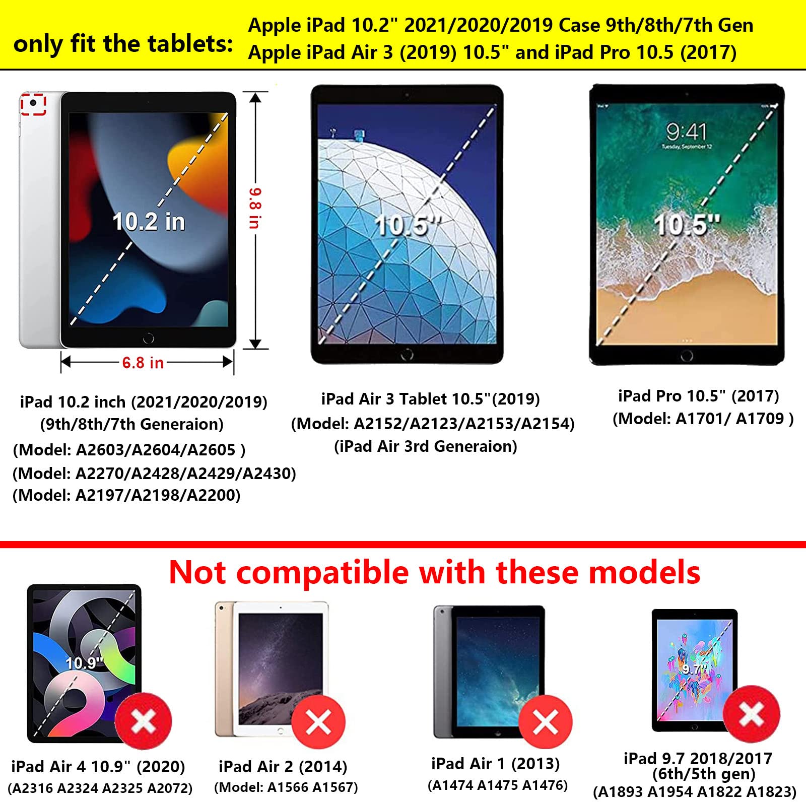 UUcovers iPad 10.2 inch Case 9th/8th/7th Generation (2021/2020/ 2019) & iPad Air 3 (10.5") 2019/iPad Pro 10.5" 2017 with Pencil Holder [Auto Wake/Sleep] Stand Smart PU Leather Folio Cover,Paris Tower