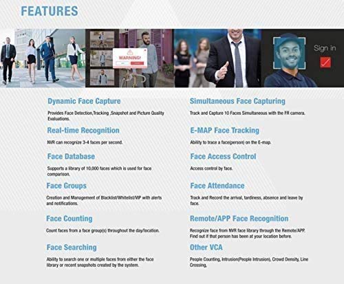 HDView Facial Recognition 16 Channel 4K NVR, 16 PoE Ports, NDAA Compliant, Smart Intelligent Analytics, 16 Channel Audio, Up to 8MP IP Camera, Smart Search