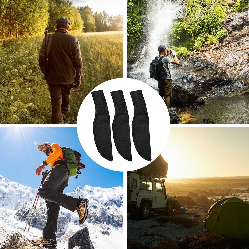 3PCS Straight Knife Sleeve, Nylon Knife Sheath Wearproof Knife Holster with Fixed Loop for Outdoor Camping Travel(for 3.9'' Blade Knife )
