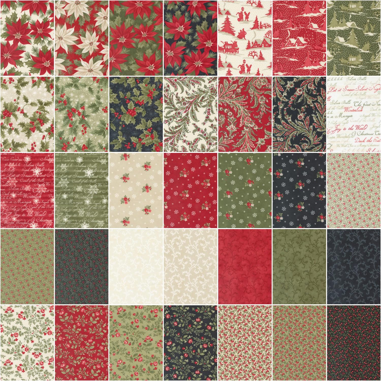 A Christmas Carol Layer Cake®, 42-10" Precut Fabric Quilt Squares by 3 Sisters