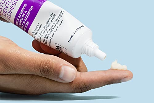 Dr. B Dental Solutions, Adhesadent Moisturizing Denture Adhesive, ADA Seal of Acceptance Denture Grip Paste 2.4 oz