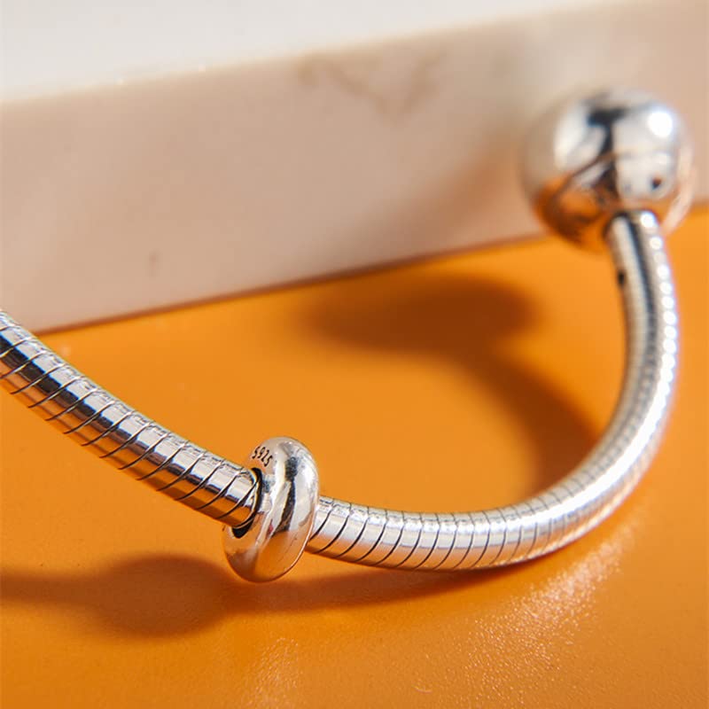 2019 Silver 925 Snake Open Bracelets bangles for women Diy With Beaded charms Rose gold Jewelry Gift