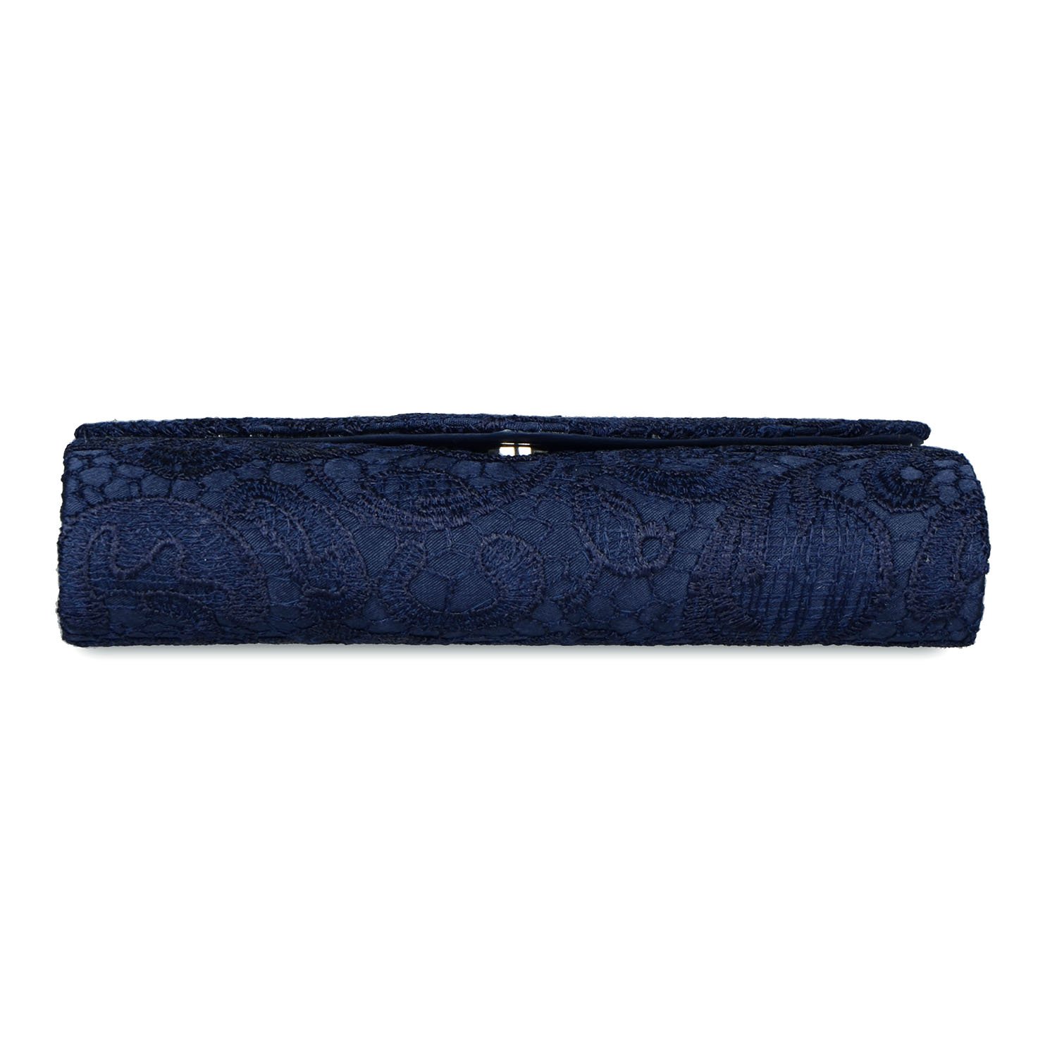 Baglamor Women's Elegant Floral Lace Envelope Clutch Evening Blue, Large