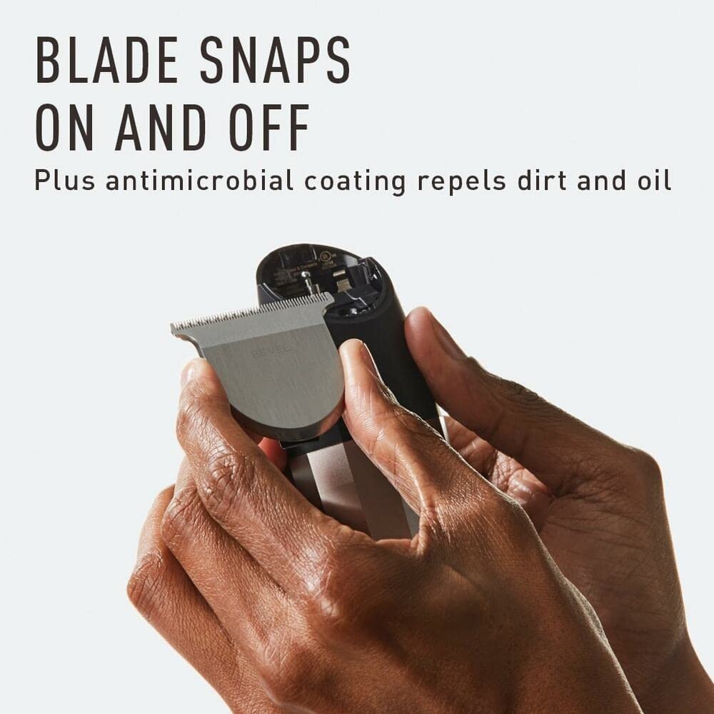 Bevel T Blade Trimmer Head Attachment for Increased Control, Fading, and Outlining, Compatible with Bevel Trimmer Only, T Blade Trimmer for Men, Silver