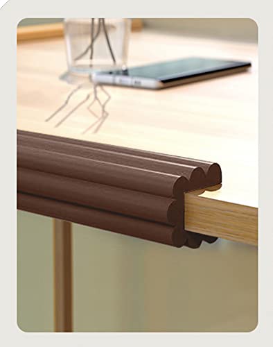 CUTE CUTE JUMP Baby Proofing Edge Guards 12.5ft Edge Protectors for Baby, Extra-Wide Baby Proof Corners and Edges, 3M Glue Pre-Taped, for Table, Desk(Coffee Brown)