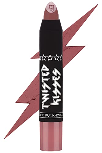 EDDIE FUNKHOUSER Twisted Kisses Matte Lip Crayon, Full Coverage Matte Lipstick (Kiss Me Twice)