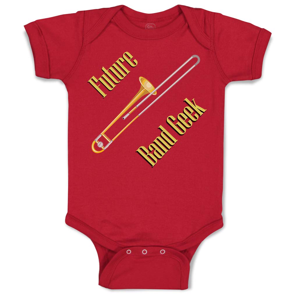 Cute Rascals Baby Bodysuit Future Band Geek Trombone Boy & Girl Baby Clothes Funny Cotton Garnet Design Only Newborn