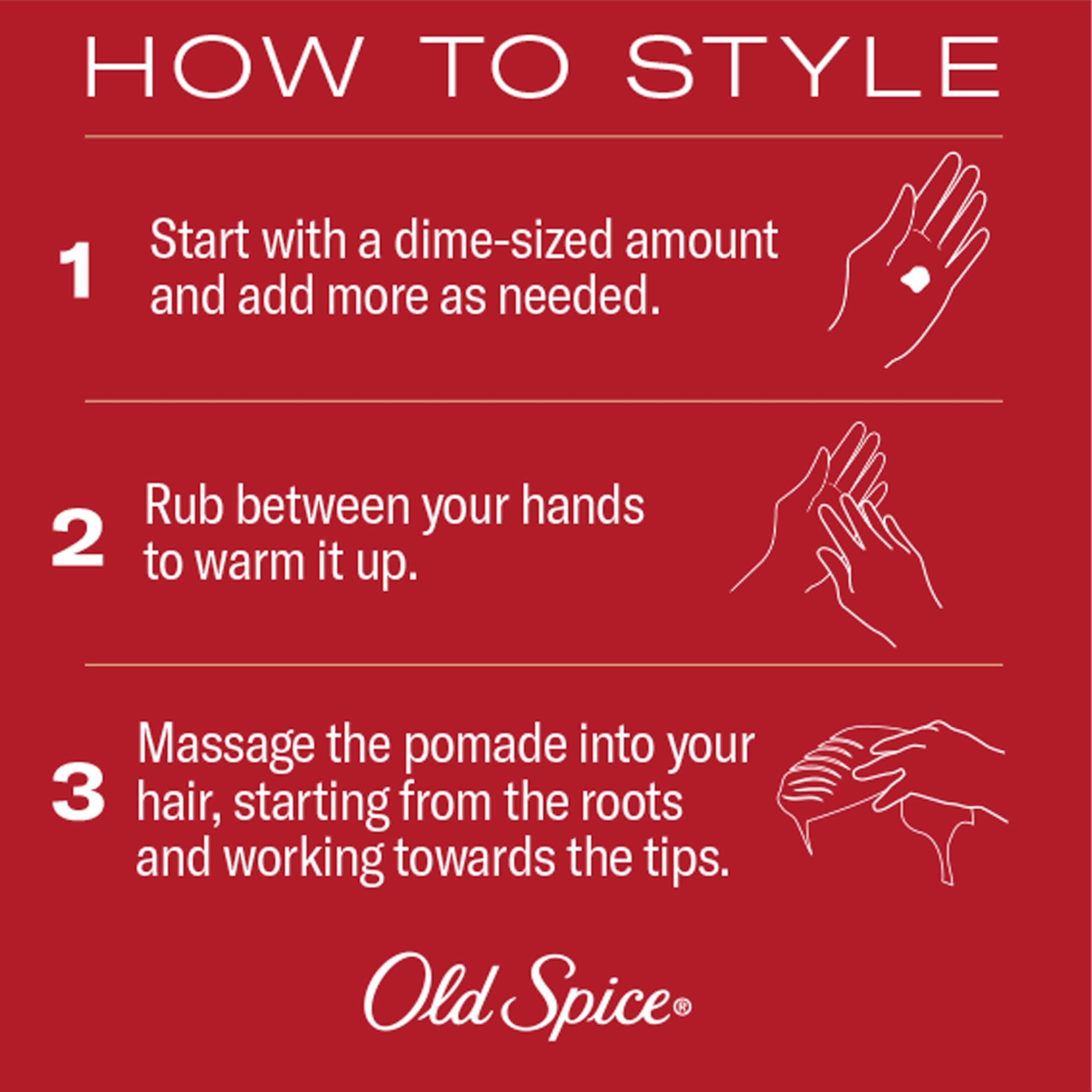 Old Spice No Crunch Crème, Hair Styling Crème for Men, Low Hold with Low Shine, 2.22 oz