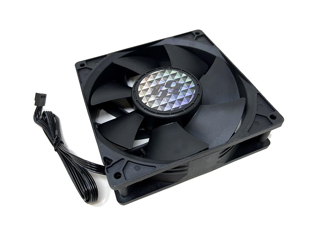Bgears b-Blaster 140x38 (PWM Version) Extreme Cooling Gaming PC & Mining Machine Fan, Hi-Speed 5200RPM w/Airflow of 308 CFM, 2 Ball Bearing Designed for Extended Life & high Performance, 4 Wire Black