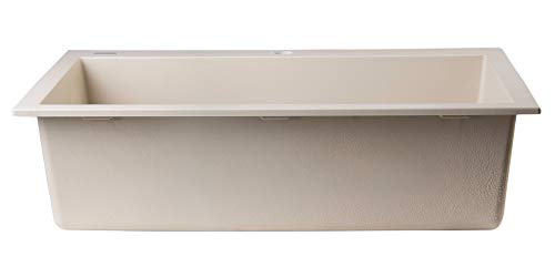 ALFI brand AB3020DI-B Drop-In Single Bowl Granite Composite Kitchen Sink, 30", Biscuit