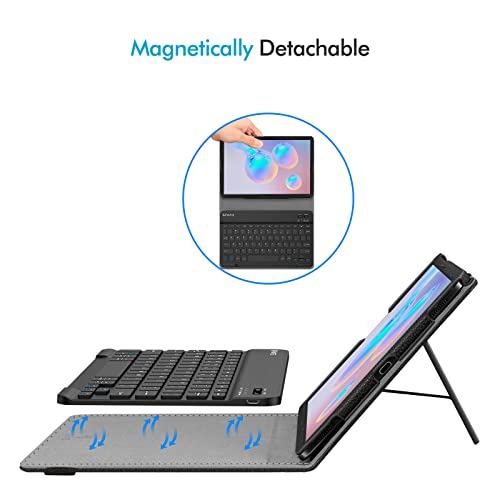Fintie Keyboard Case for Samsung Galaxy Tab S6 10.5" 2019 (Model SM-T860/T865/T867), [Patented S Pen Slot Design] Folio Stand Cover with Removable Wireless Bluetooth Keyboard, Black