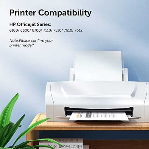932XL 933XL High-yield Ink Cartridge Compatible for HP 932 XL 933 XL Ink Cartridges Use with HP Officejet 6100 6600 6700 7110 7610 7612 Printer