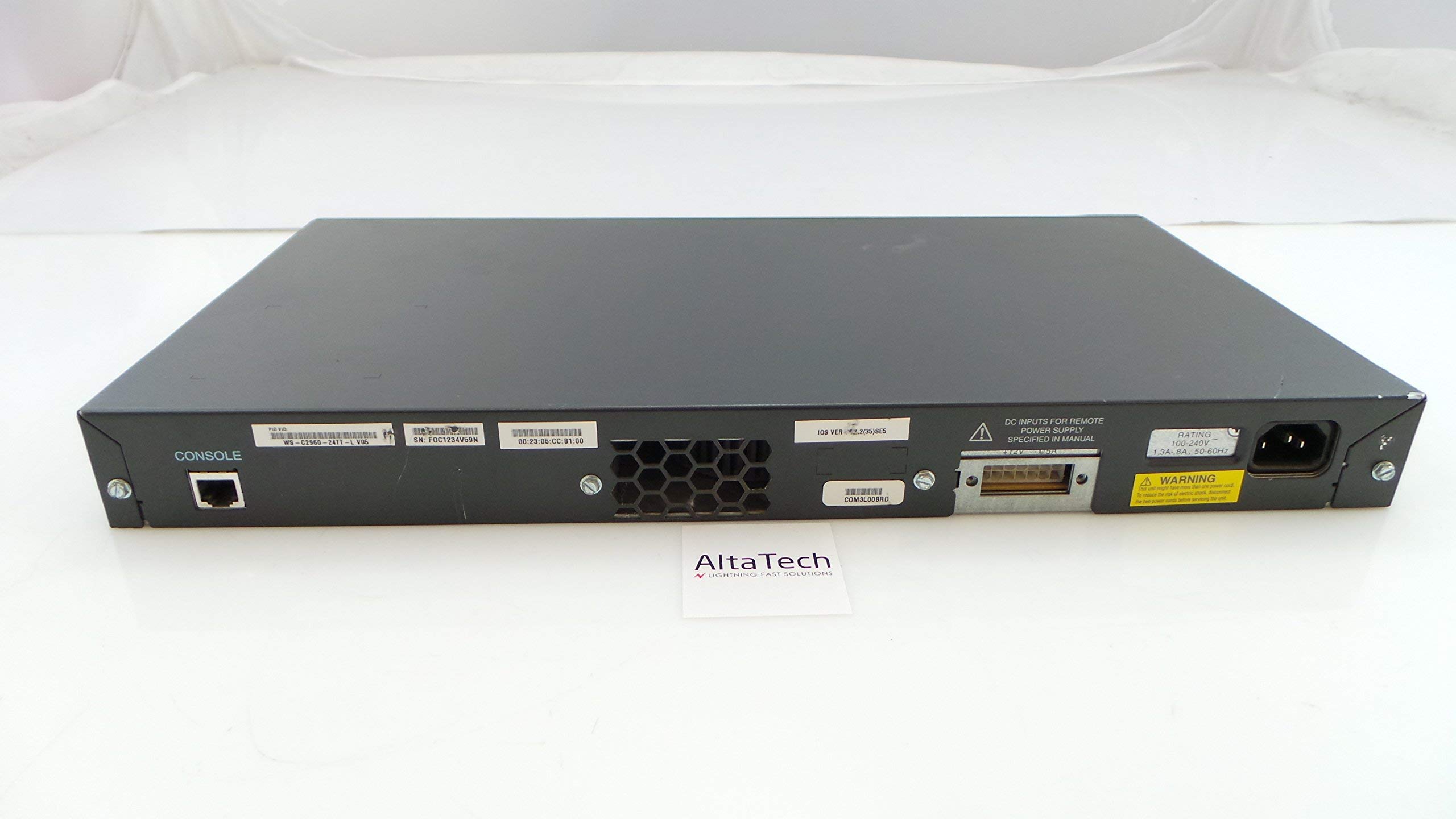 Cisco WS-C2960-24TT-L Catalyst 2960 24 10/100 + 2 1000BT (Renewed)