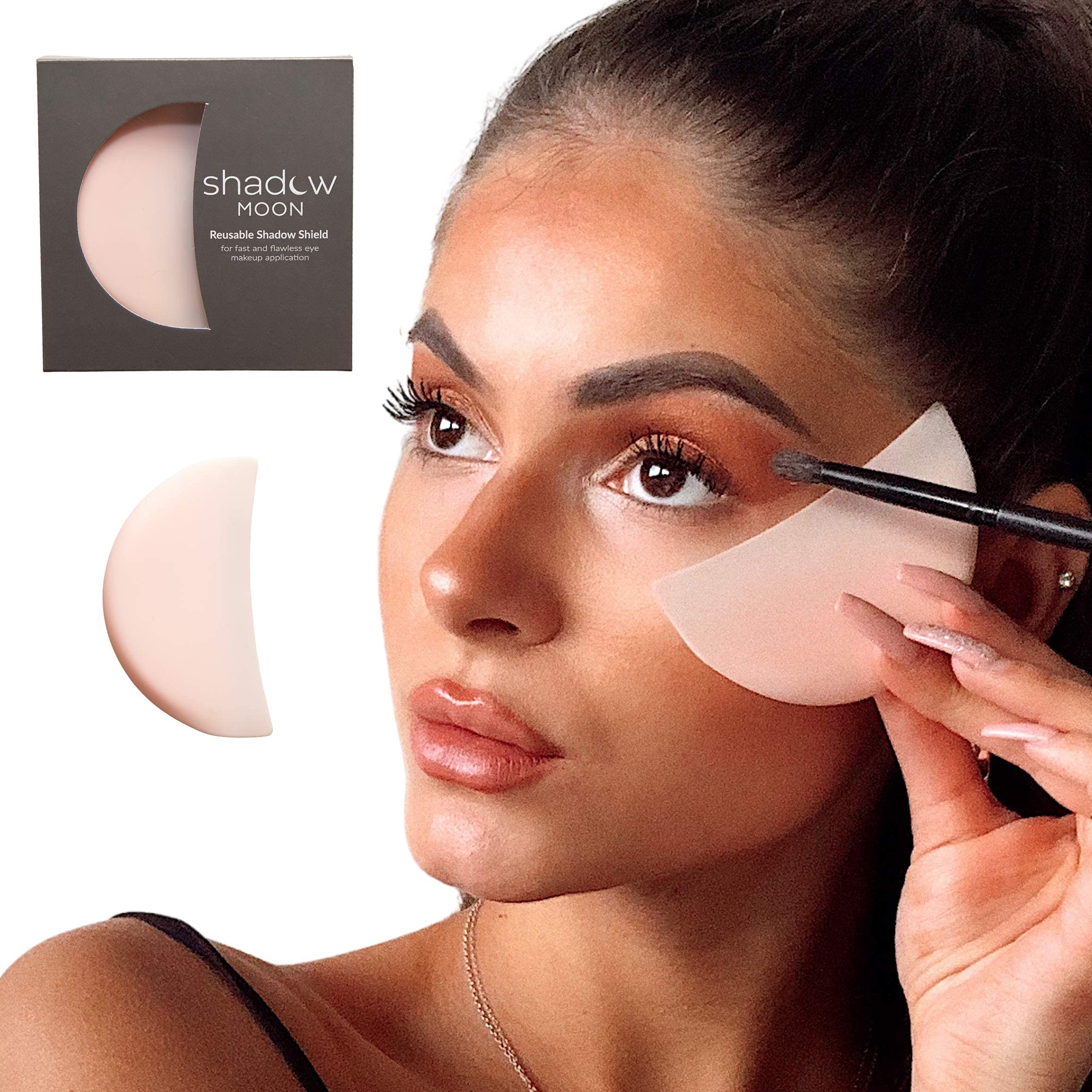ShadowMoon - Reusable Eye Makeup Shield and Silicone Under Eye Cooling Pad for puffy eyes and perfect makeup application. Alternative to disposable shadow shields and eye makeup shields, 1 Pc Blue
