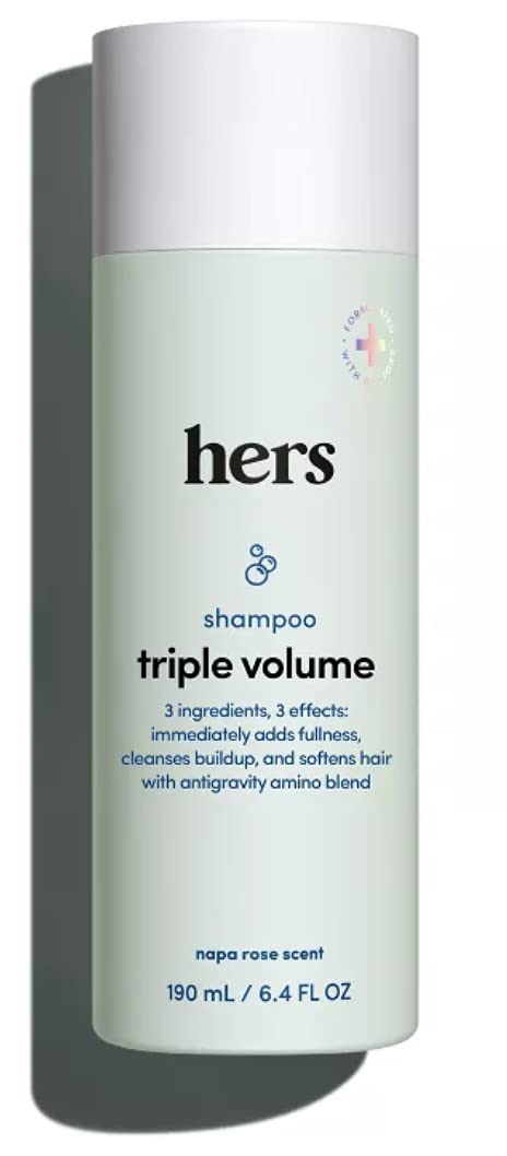 Hers Thickening Hair Shampoo 6.4 Fl Oz and Conditioner 6.4 Fl Oz Set. Helps Hair Look & Feel Thicker. Vegan, Paraben, Sulfate, Cruelty Free