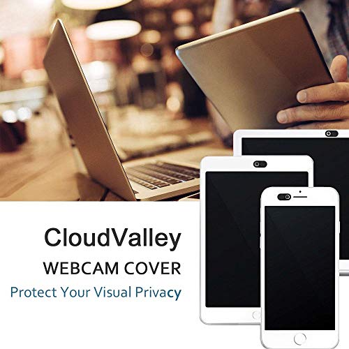 CloudValley Webcam Cover Slide[2-Pack], 0.023 Inch Ultra-Thin Metal Web Camera Cover for MacBook Pro, iMac, Laptop, PC, iPad Pro, iPhone 8/7/6 Plus, Protect Your Visual Prvacy [Black]