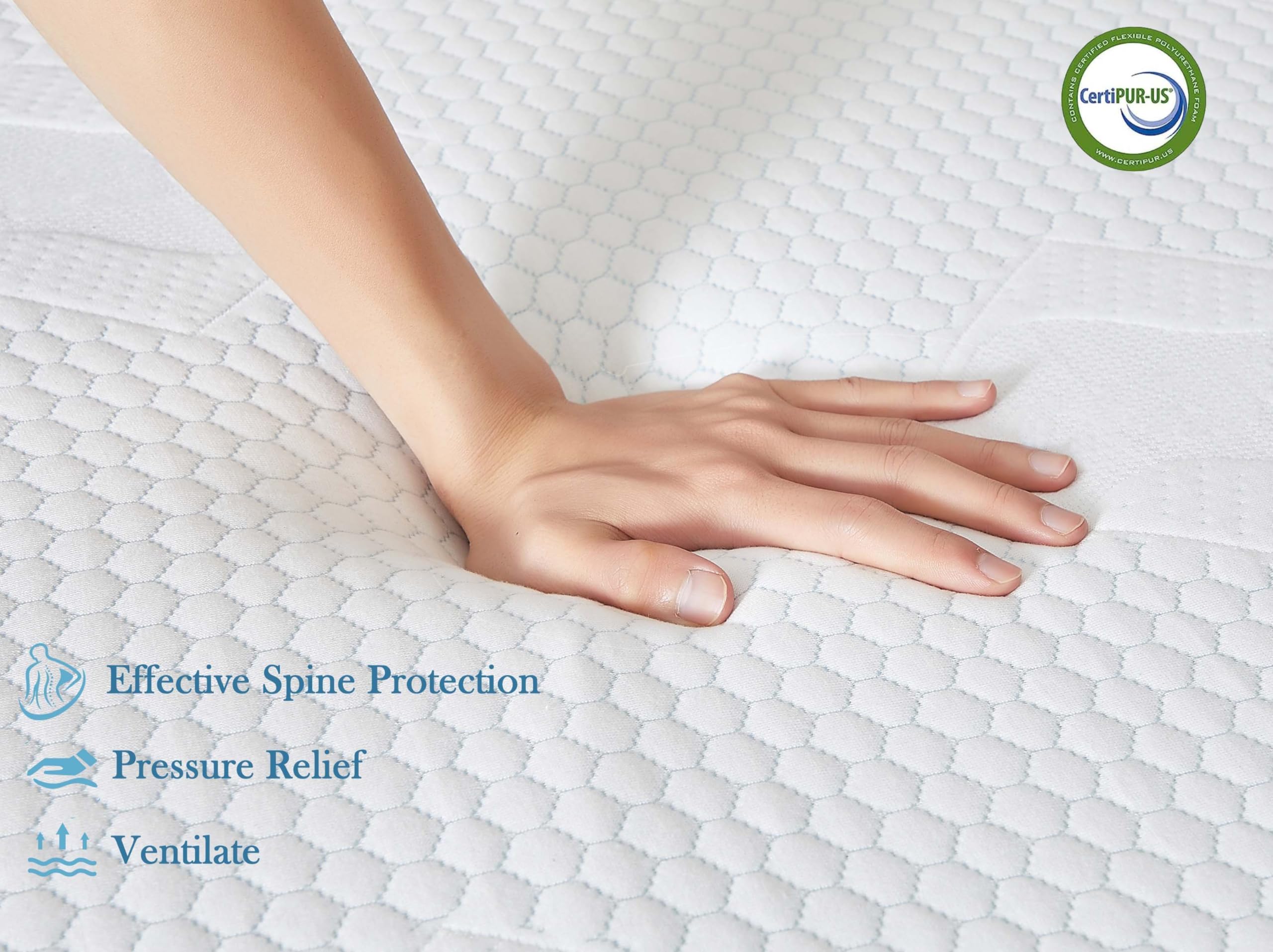 5 Inch, Memory Foam Mattress,Twin,Medium-Firm Waterproof Cover,Bed Mattress in a Box for Kids Adult CertiPUR-US Certified