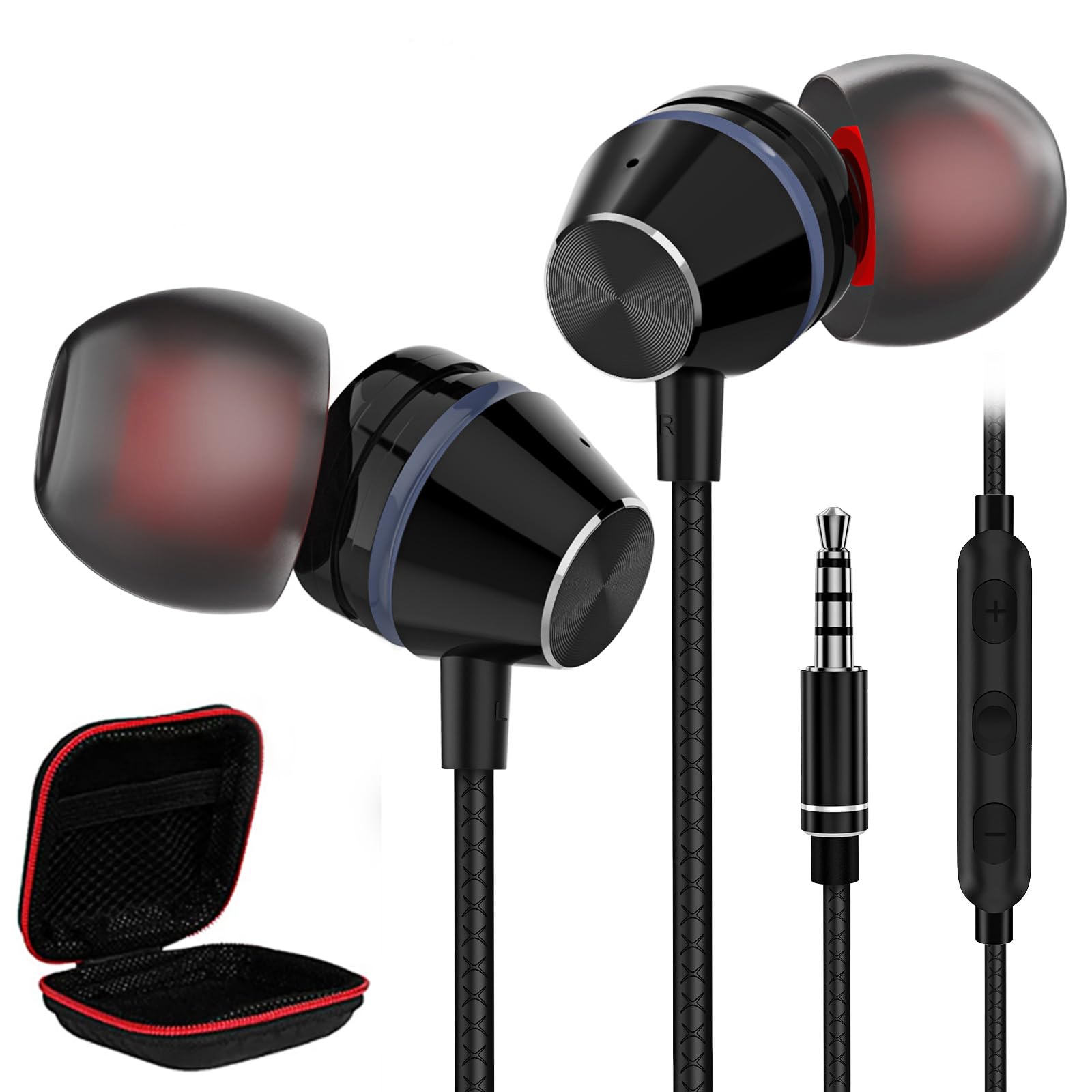 TITACUTE 3.5mm Headphones Magnetic Wired Earbuds for Google Pixel 5a 4a 3a for iPhone 6S 6 5S SE 1st Samsung Galaxy A03s A12 S9 S10 G Power MP 4 Gaming Headset in-Ear Earphones with Microphone Control