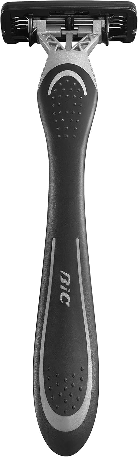 BIC Flex 4 Hybrid Disposable Men's 5-Blade Razors with Moveable Blades for a Clean and Close Shave, Pack of 6